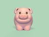 Round Pig 3D model 3D printable | CGTrader
