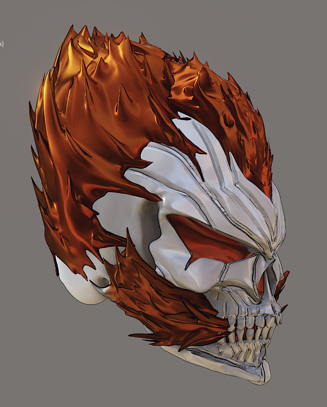 Ghost rider head sculpt 3D model 3D printable | CGTrader