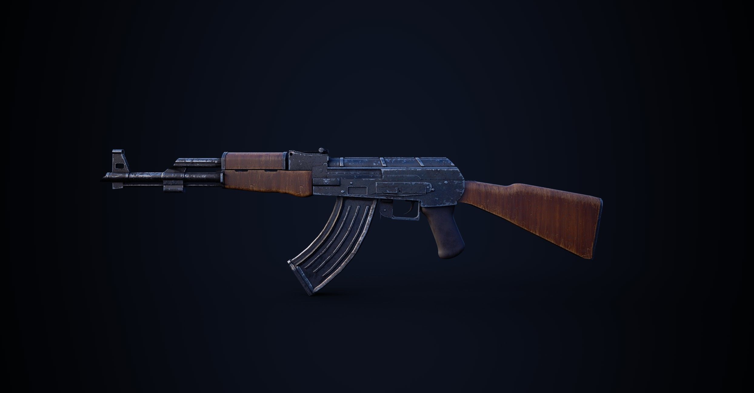 3D model AK47 Battle Ready Game And Render Asset VR / AR / low-poly ...