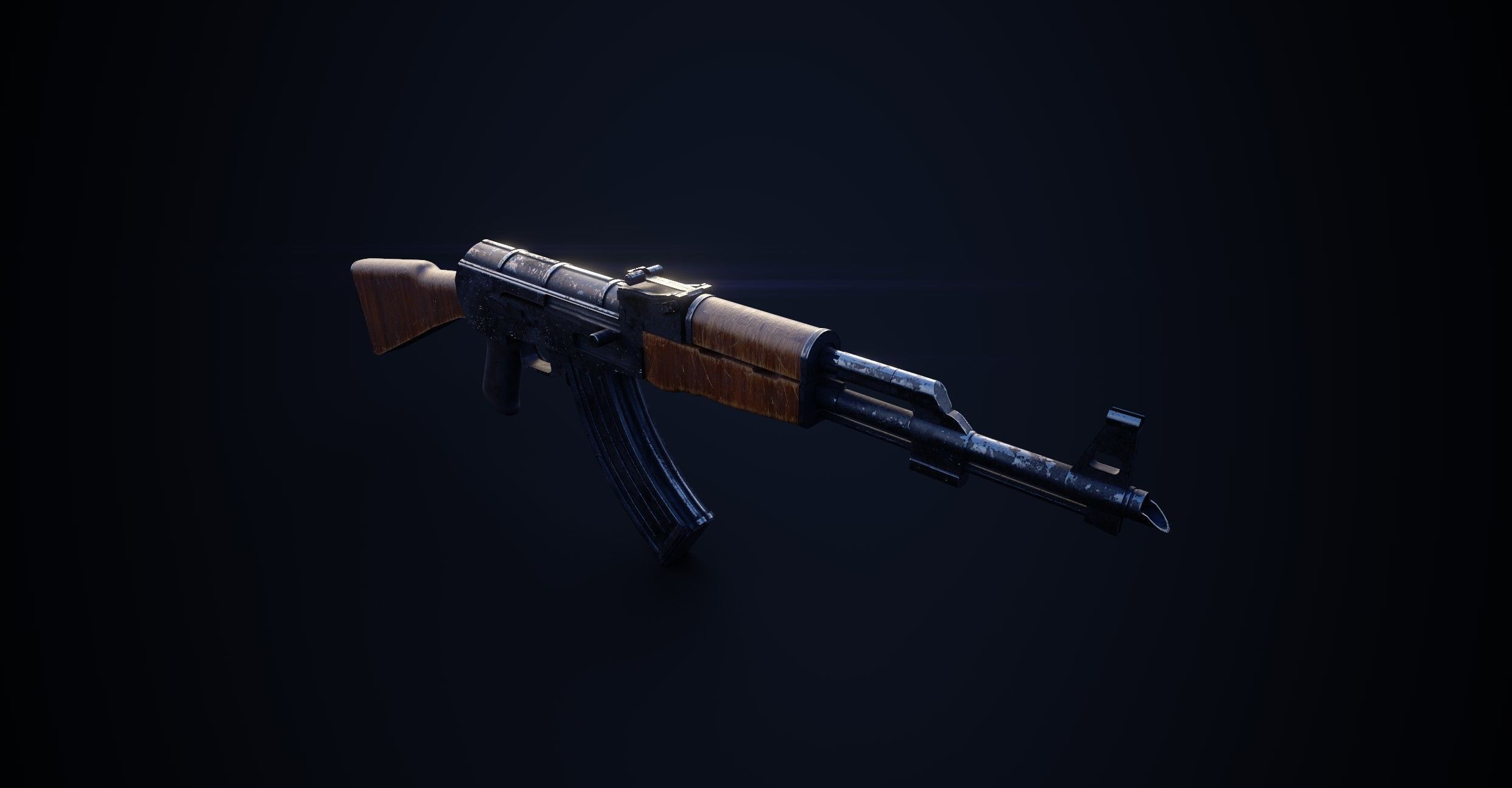 3D model AK47 Battle Ready Game And Render Asset VR / AR / low-poly ...