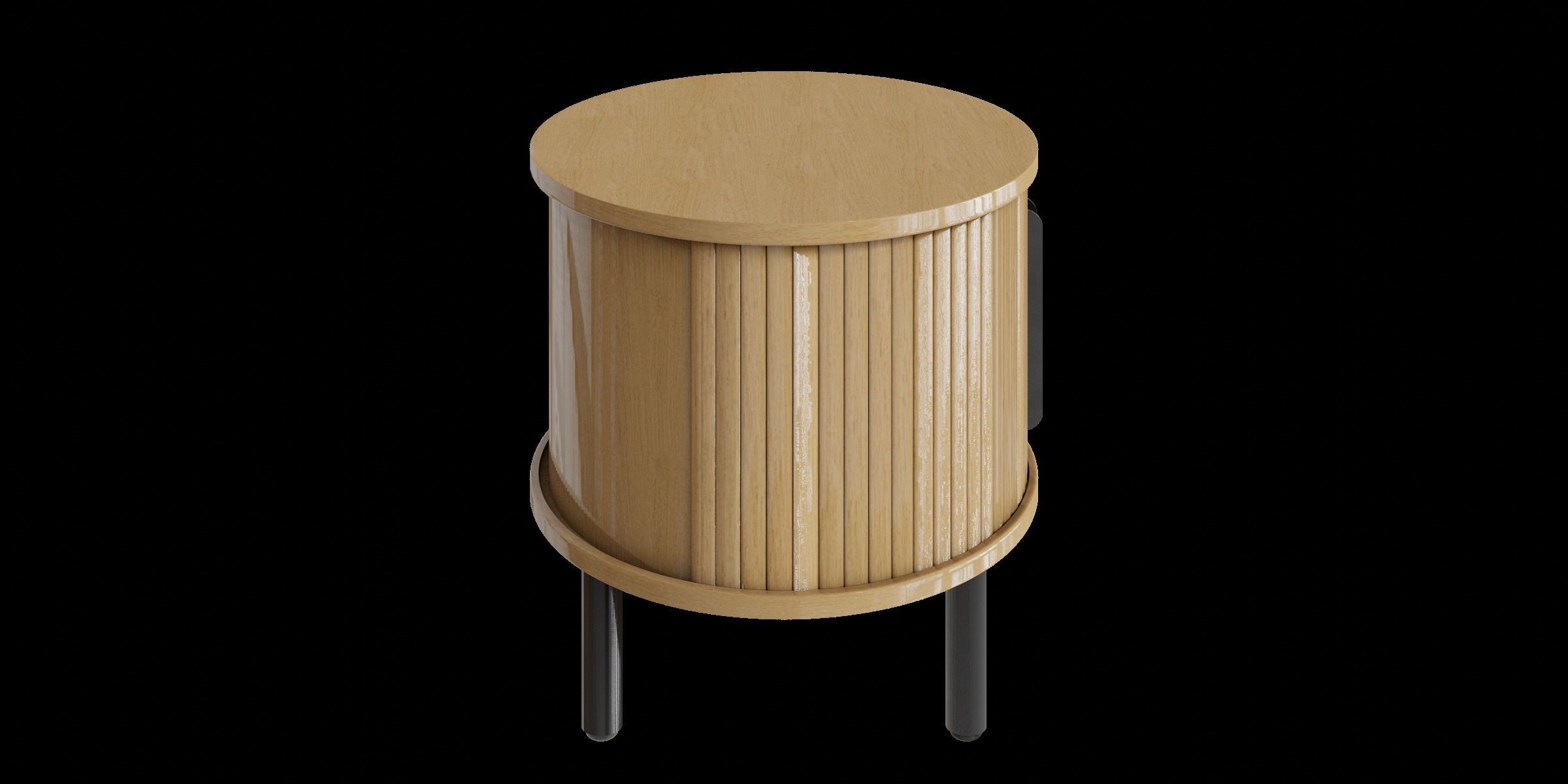 Slatted Oak Bedside Table 3D model | CGTrader