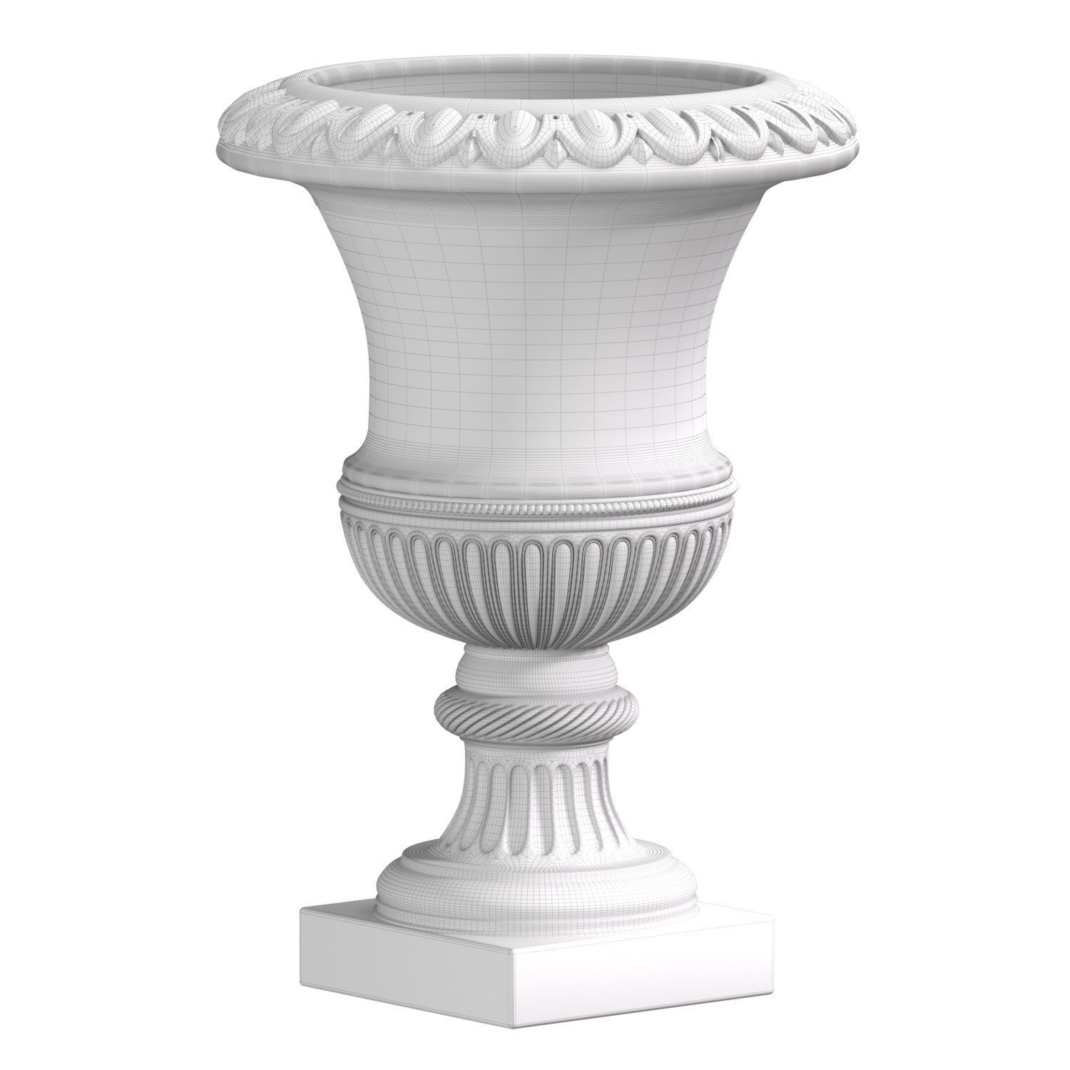 Classical vase for decorating the facade Flowerpot 3D model | CGTrader