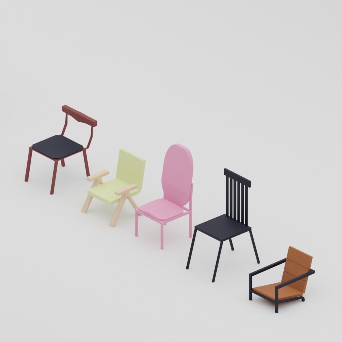 3D model Chairs Pack - 100 models VR / AR / low-poly | CGTrader