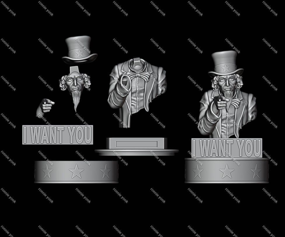 UNCLE SAM POSTER - 3Dprinting 3D model 3D printable | CGTrader