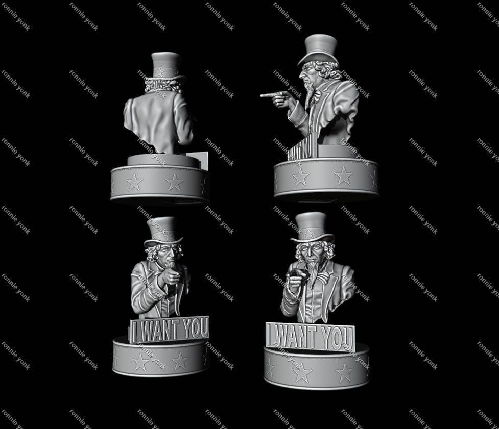 UNCLE SAM POSTER - 3Dprinting 3D model 3D printable | CGTrader