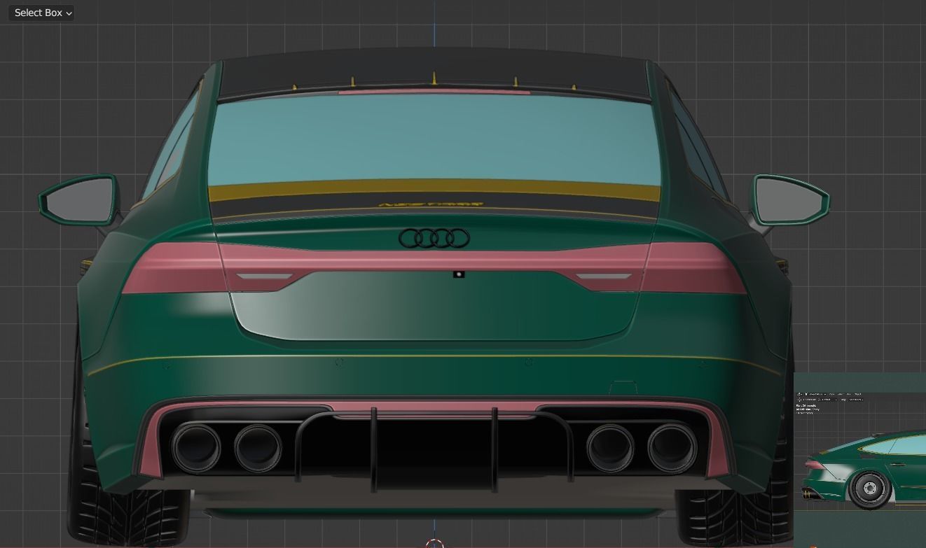 Audi A7 custom body kit 3D model | CGTrader