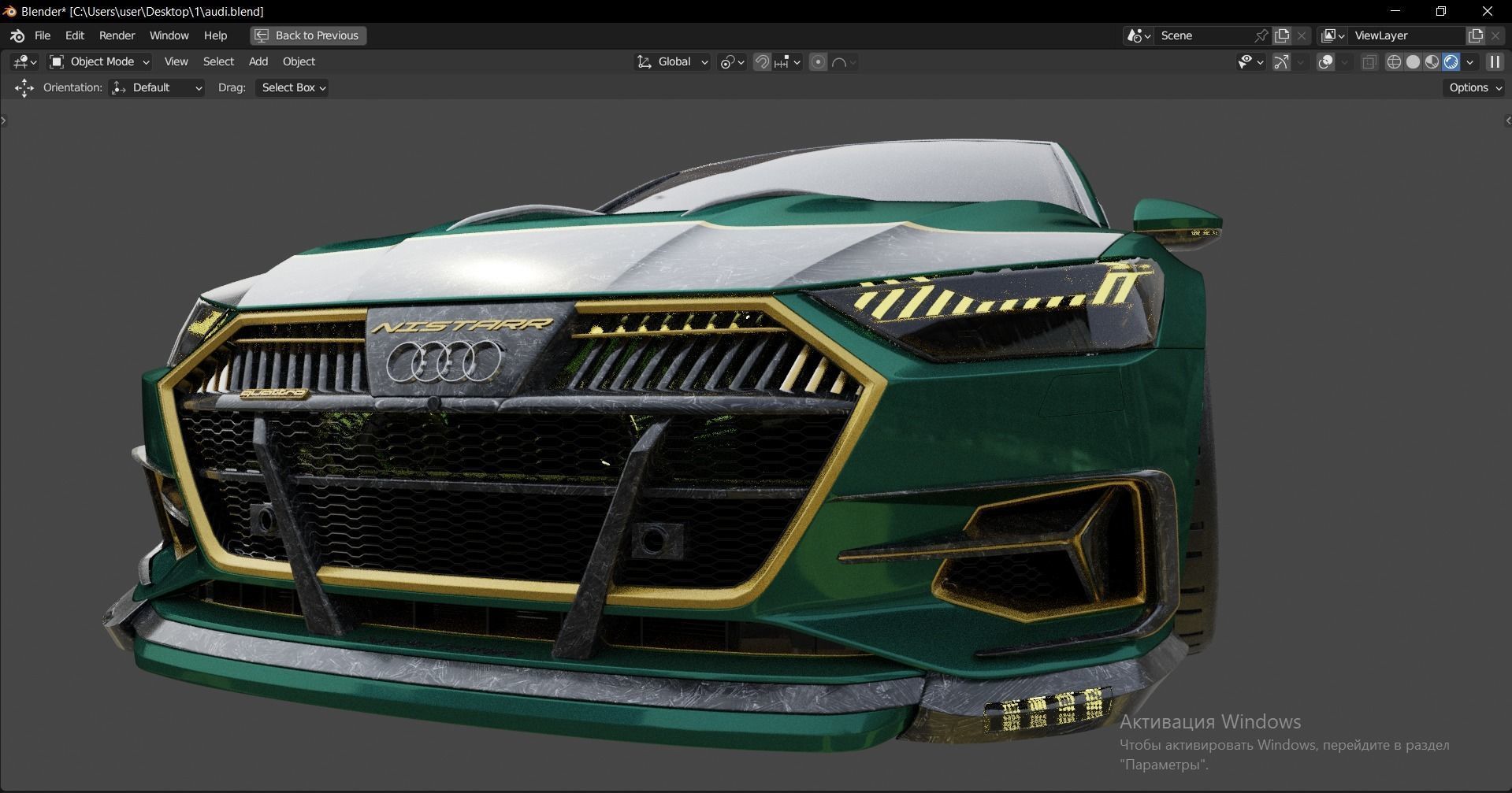 Audi A7 custom body kit 3D model | CGTrader