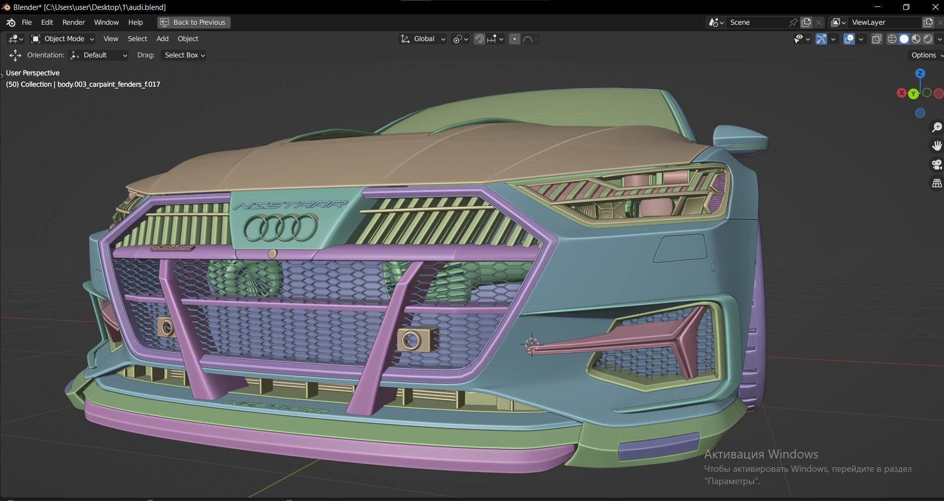Audi A7 custom body kit 3D model | CGTrader