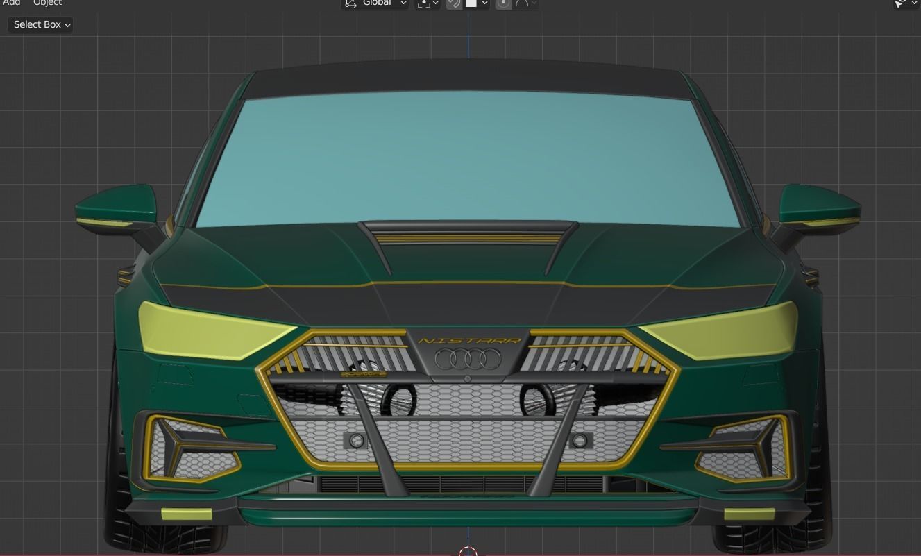 Audi A7 custom body kit 3D model | CGTrader