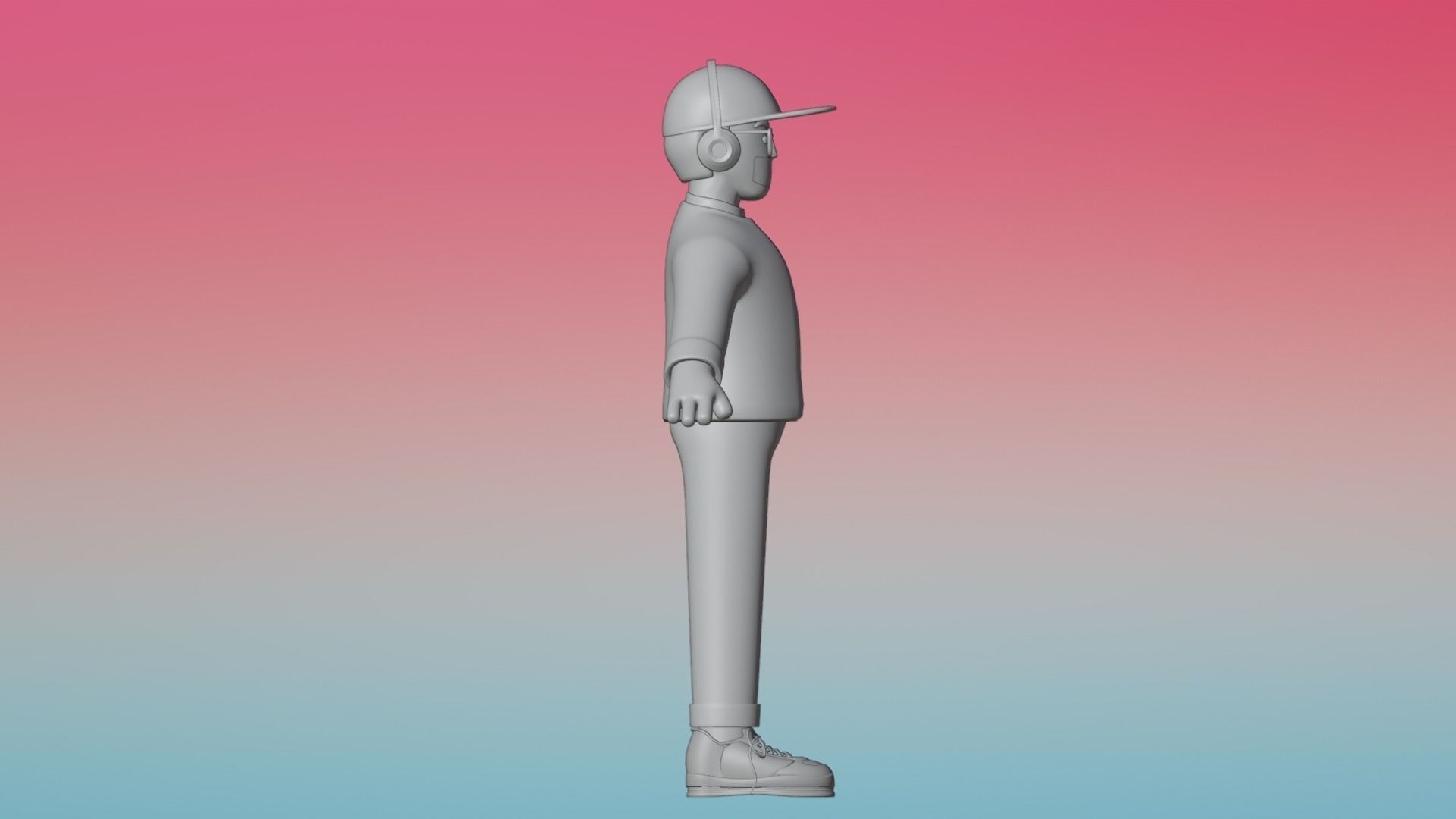 Minimal People Man Character 1003 3D model rigged | CGTrader