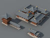 China temples church Historical sites palace Tang dynasty 3D model ...