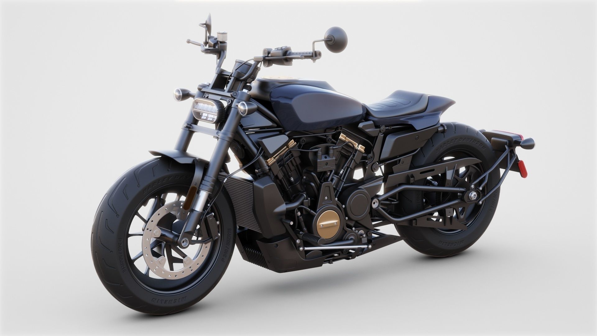 Generic American motorcycle 3D model | CGTrader