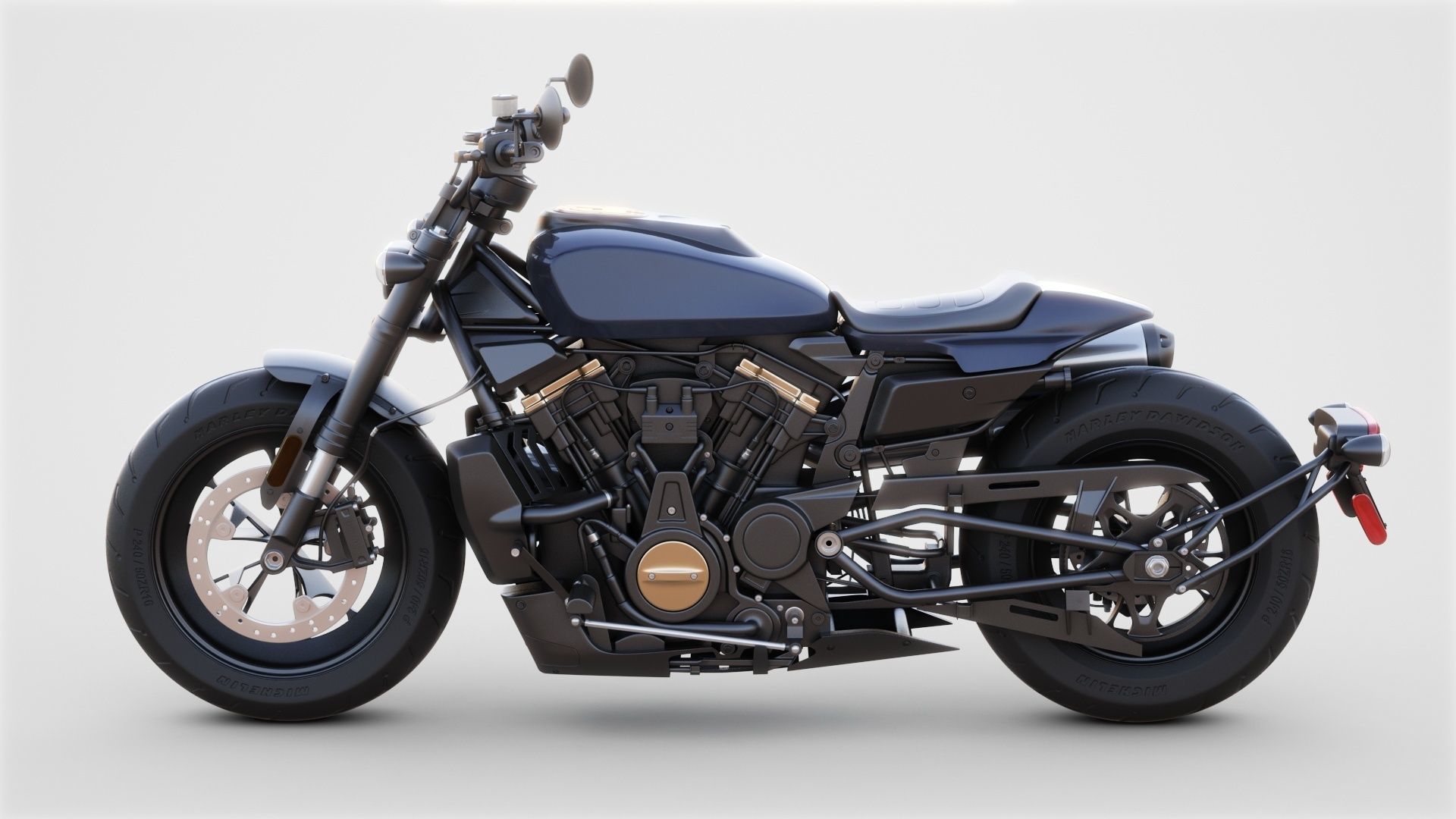 Generic American motorcycle 3D model | CGTrader