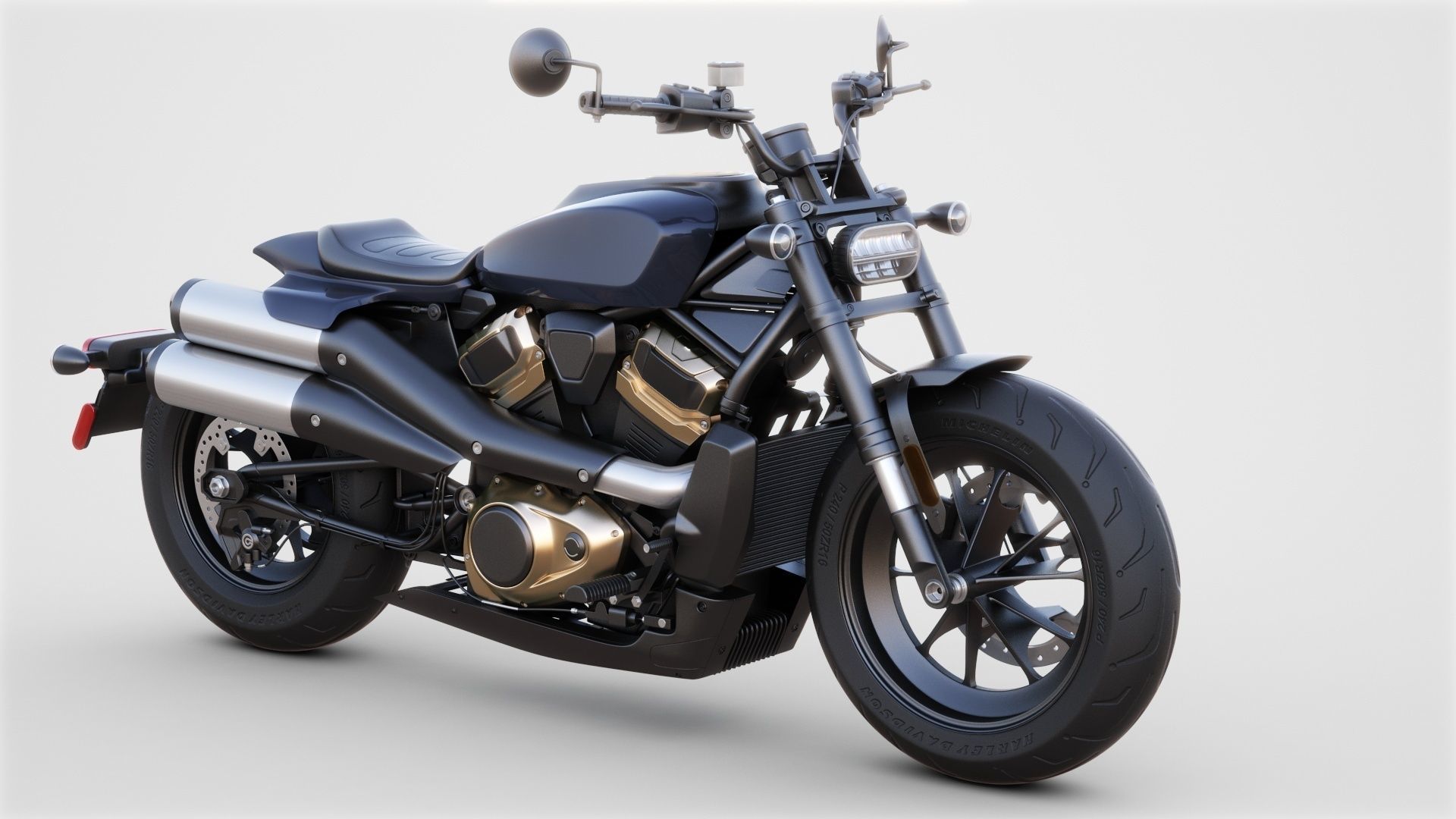 Generic American motorcycle 3D model | CGTrader