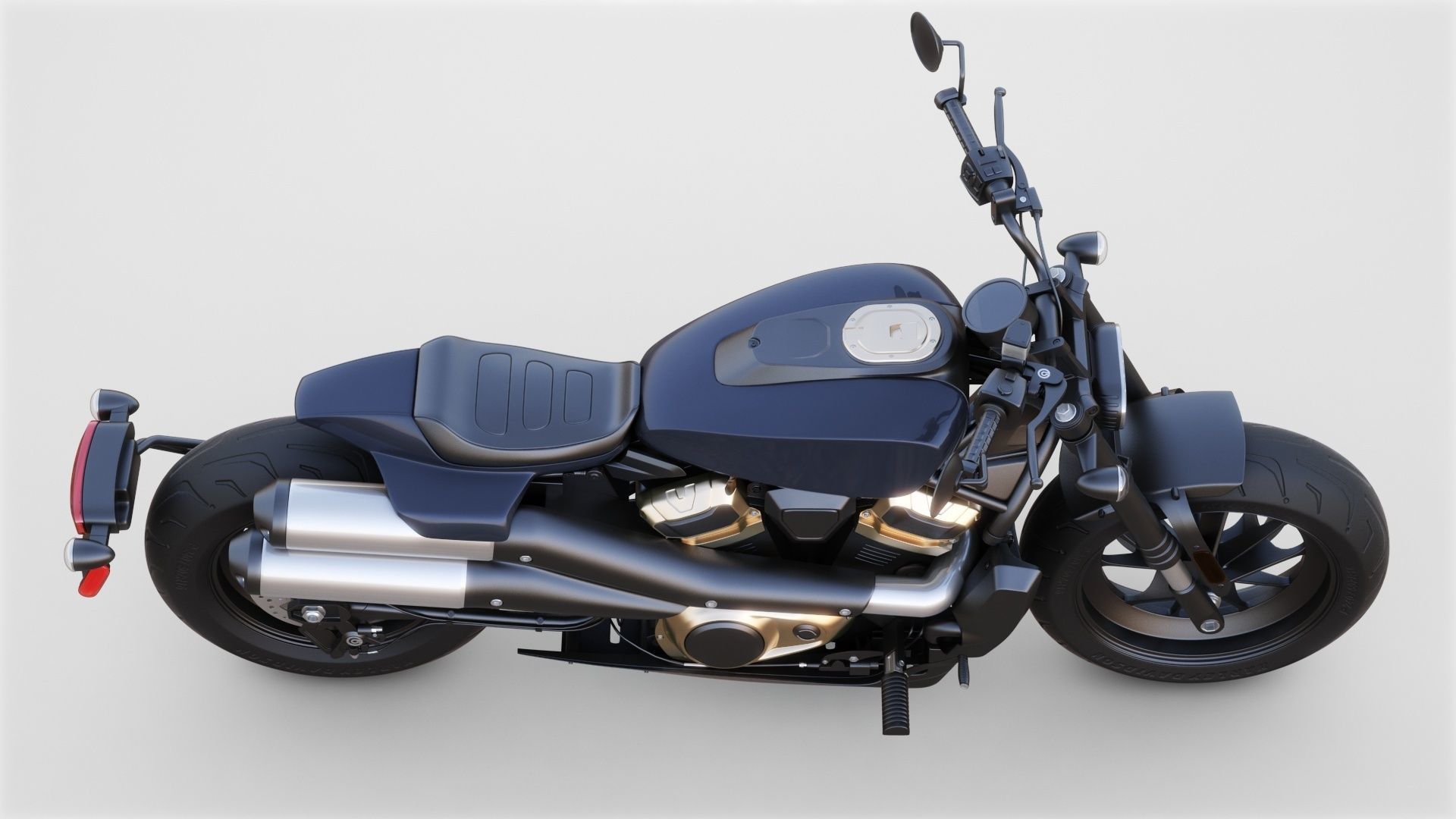 Generic American motorcycle 3D model | CGTrader