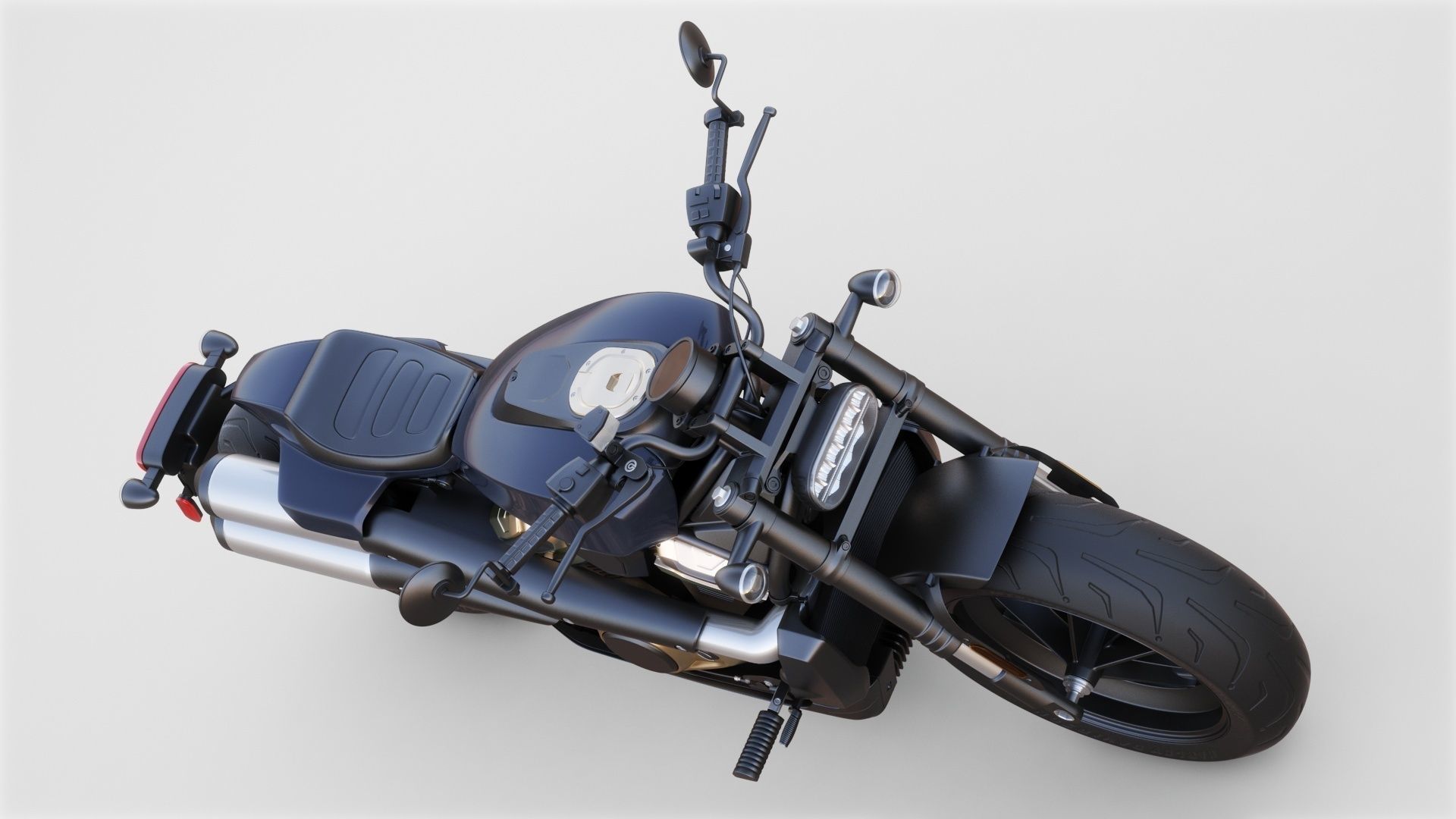 Generic American motorcycle 3D model | CGTrader