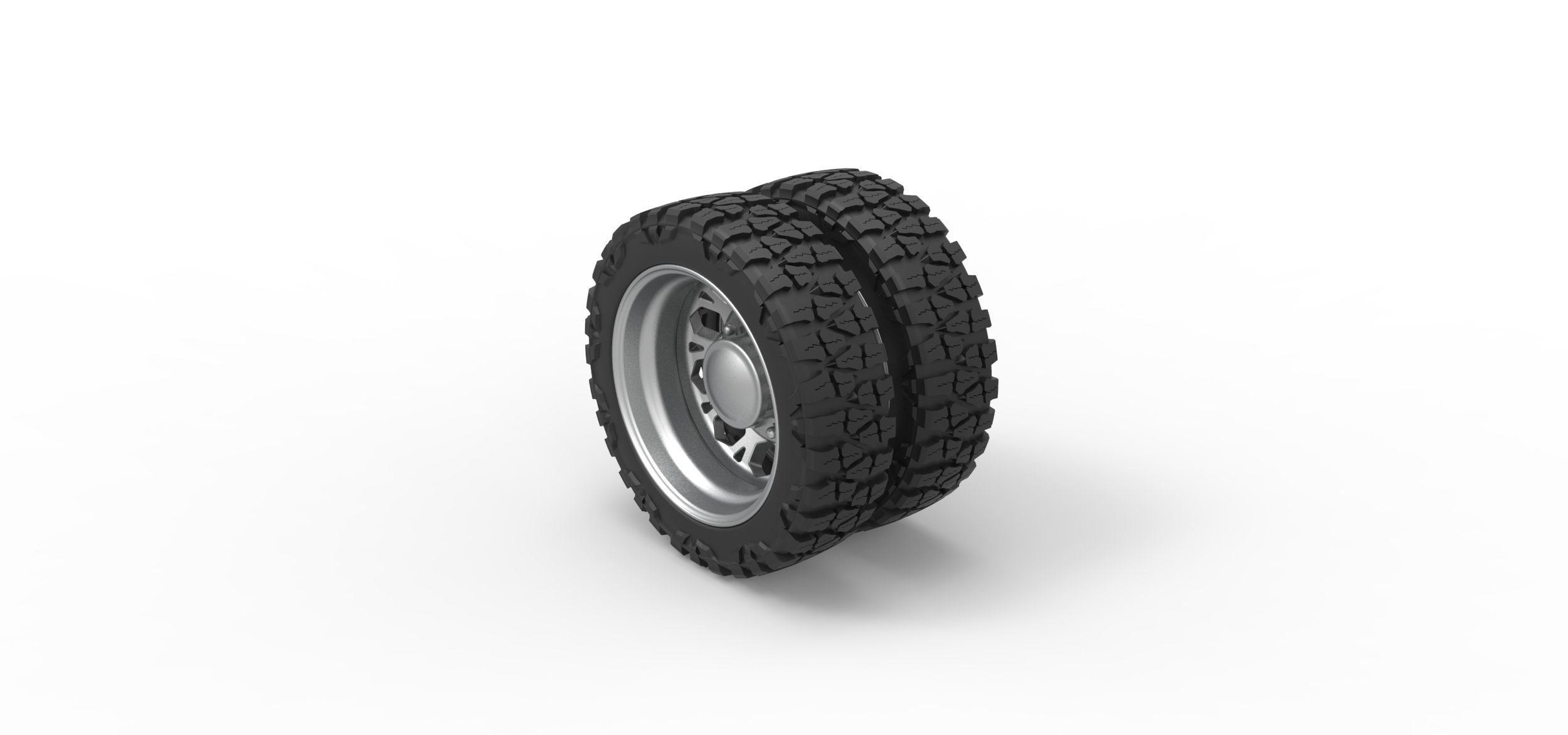 Rear semi wheel for pickup V23 Scale 1 to 25 3D model 3D printable | CGTrader