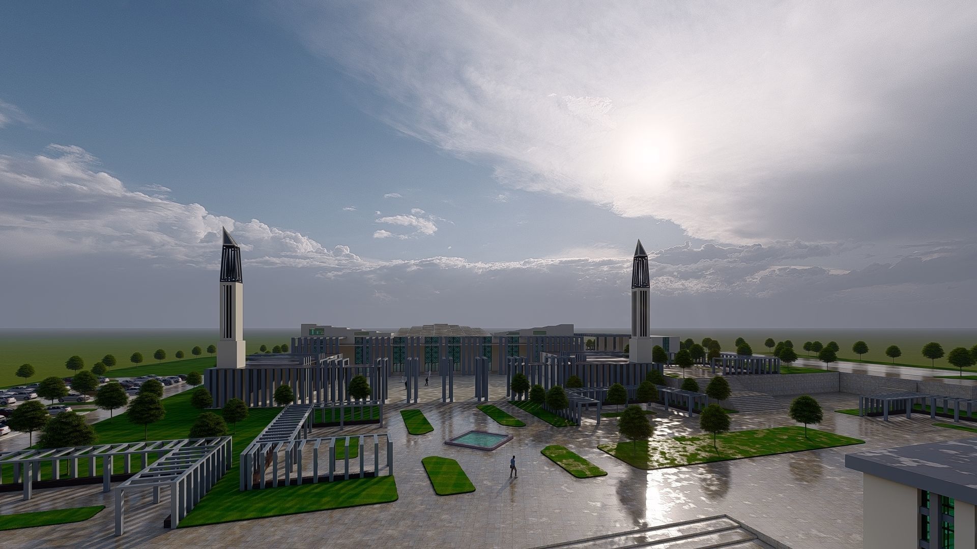 contemporary mosque 3D model 3D printable | CGTrader