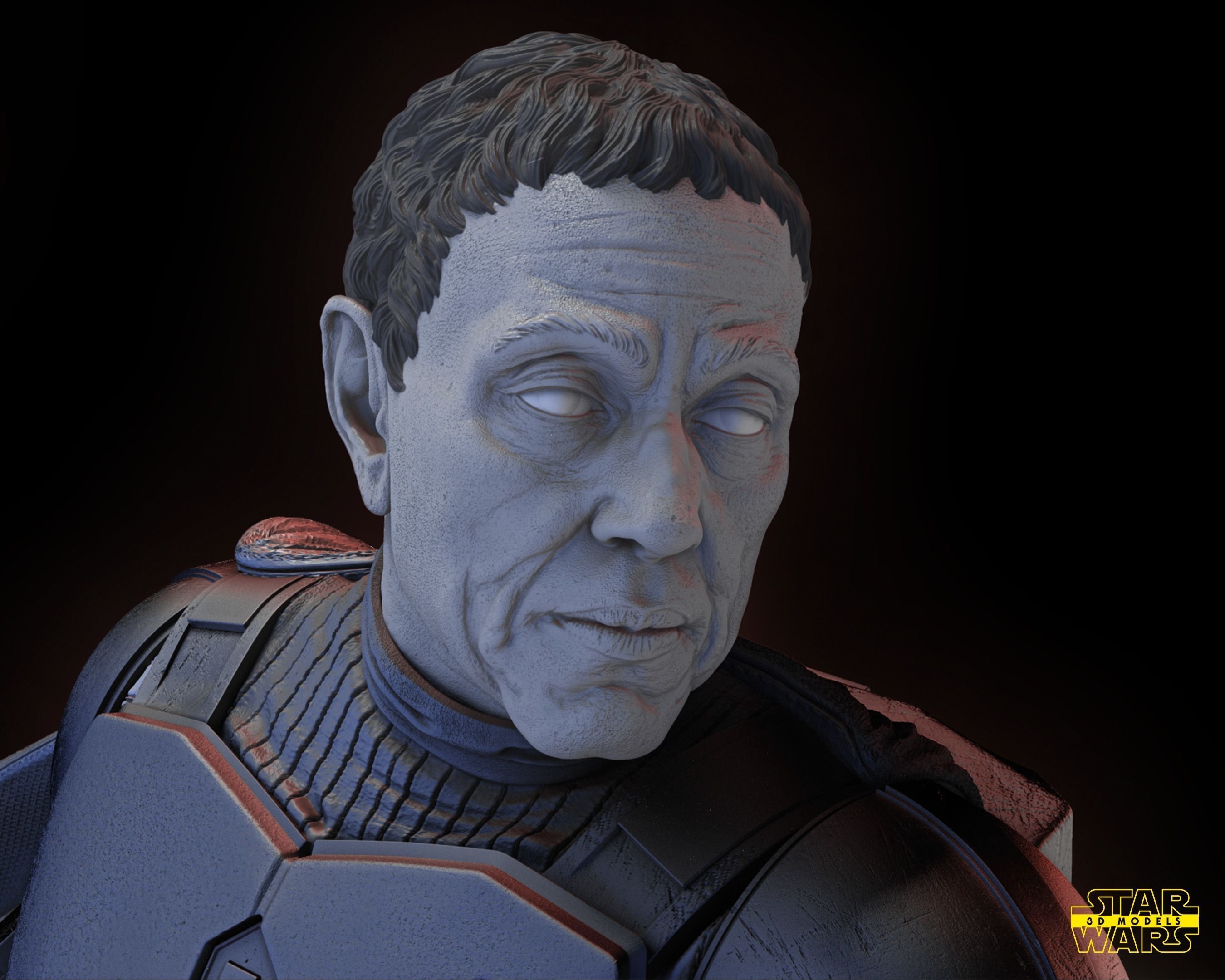 Moff Gideon Sculpture Star Wars 3D Models Ready for 3D printing 3D ...