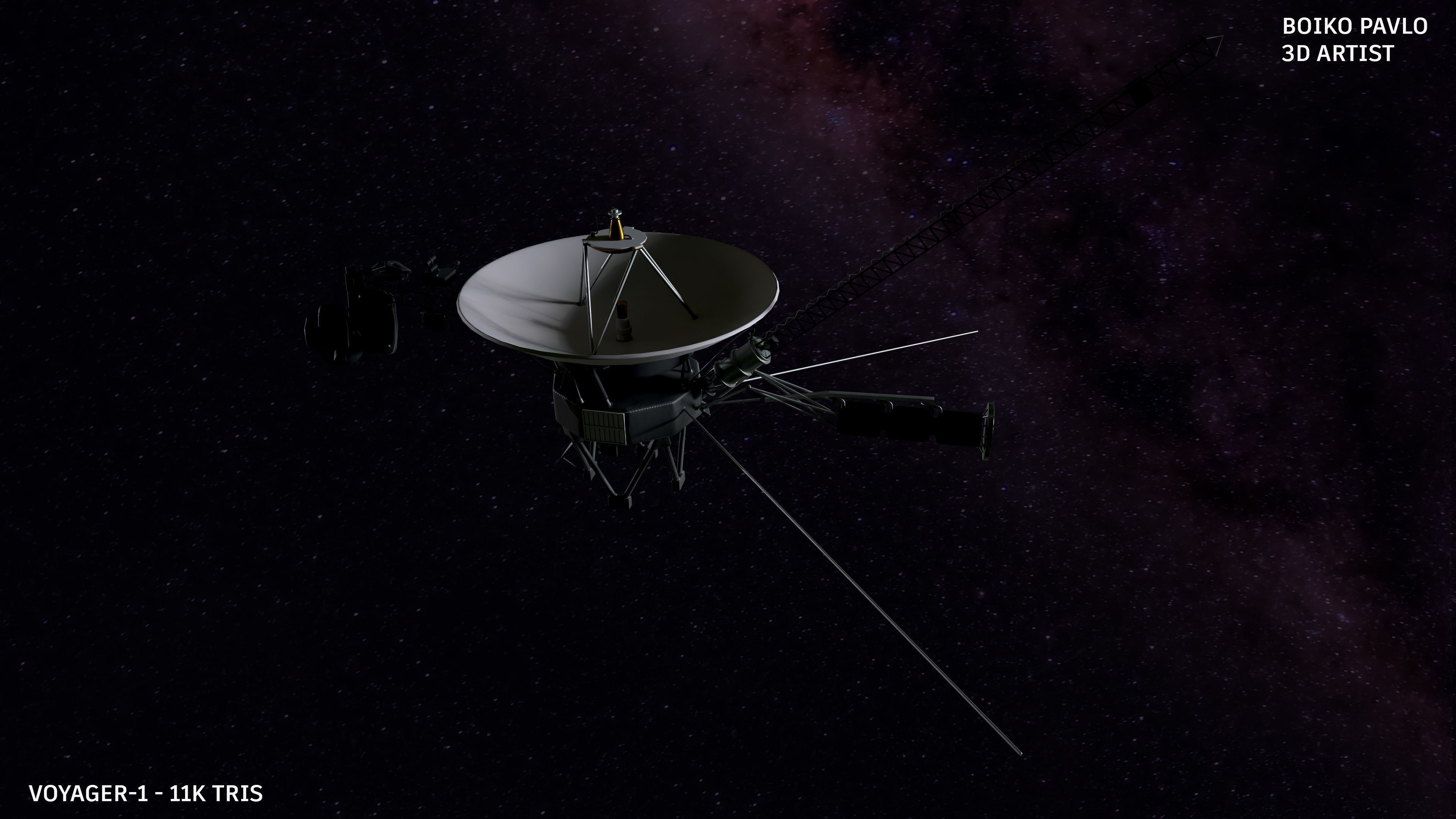 3D model Voyager-1 VR / AR / low-poly | CGTrader