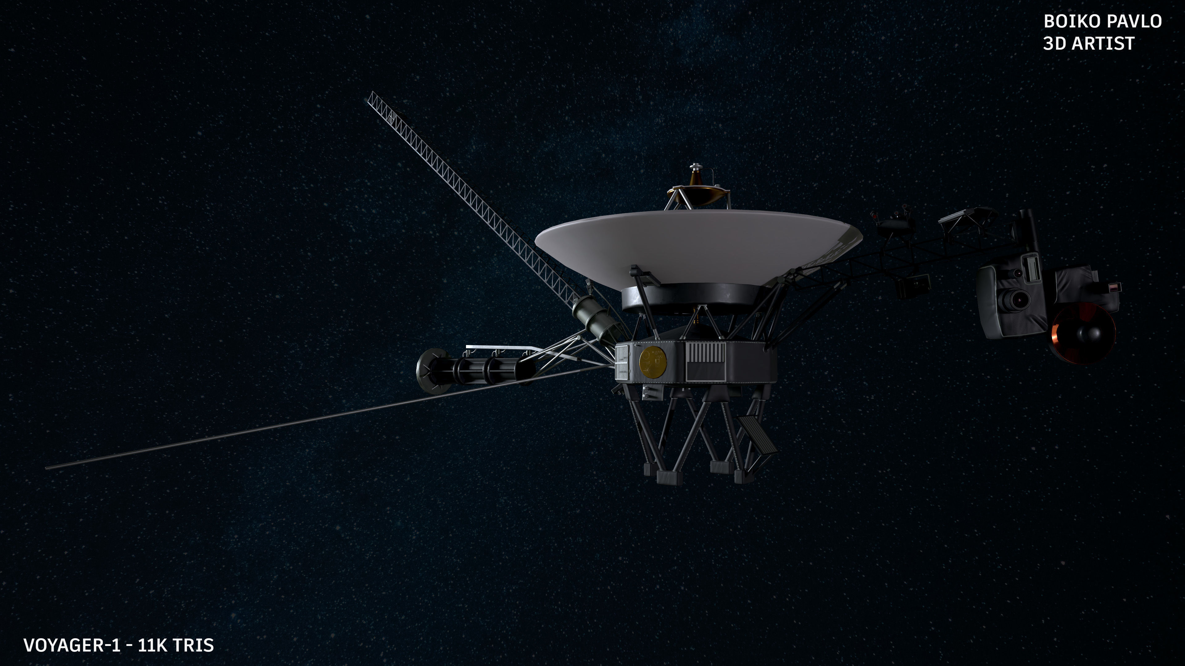 3D model Voyager-1 VR / AR / low-poly | CGTrader