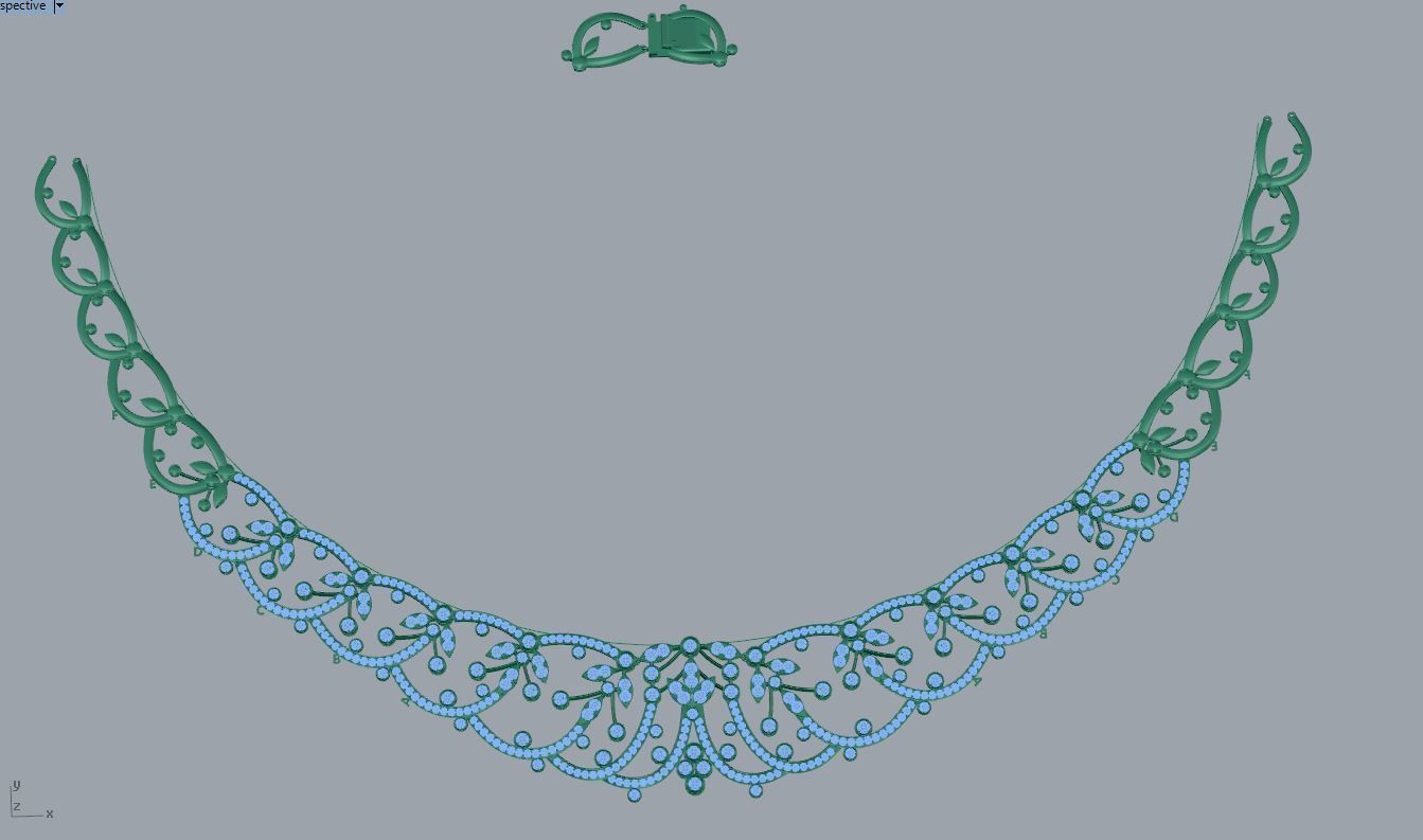 necklace 3D model 3D printable | CGTrader