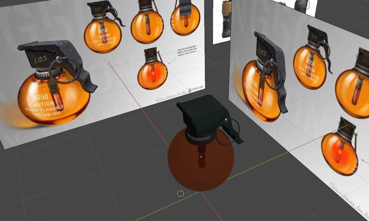 U-Grande - smart granade from future free 3D model | CGTrader