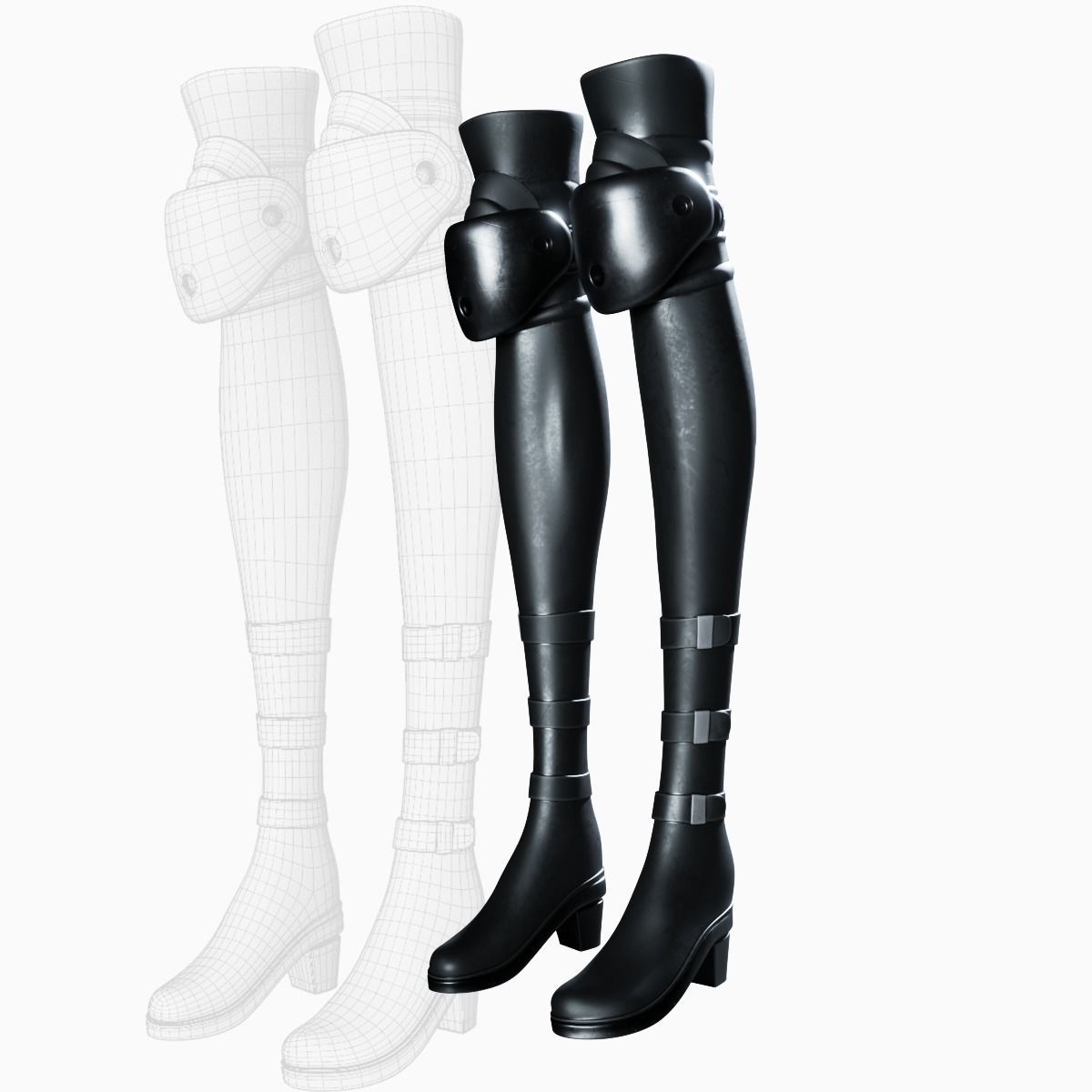3D model Armor boots for female characters VR / AR / low-poly | CGTrader