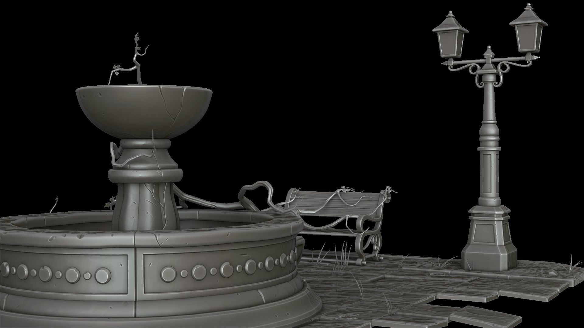 Stylized park 3D model | CGTrader