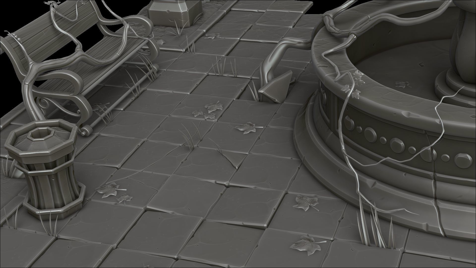 Stylized park 3D model | CGTrader