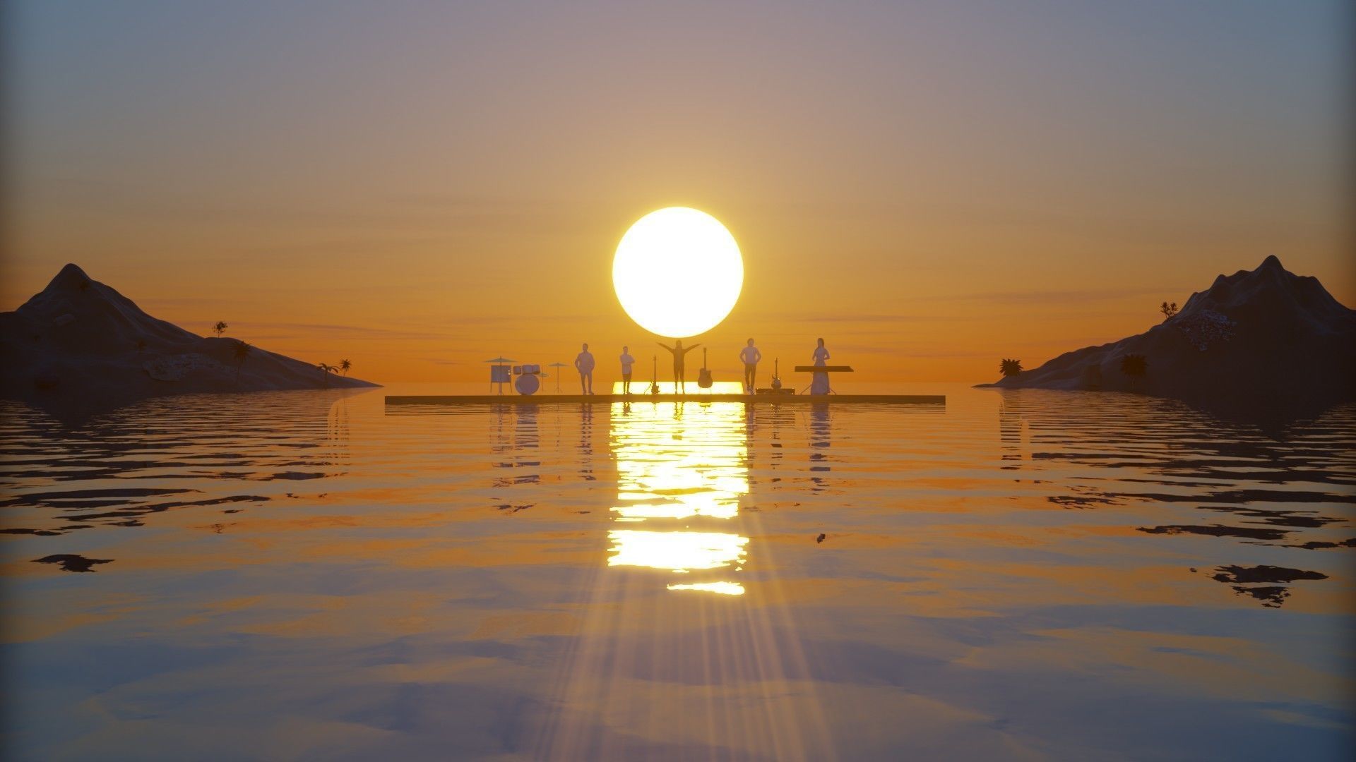Sun On The Horizon 3D model animated rigged | CGTrader
