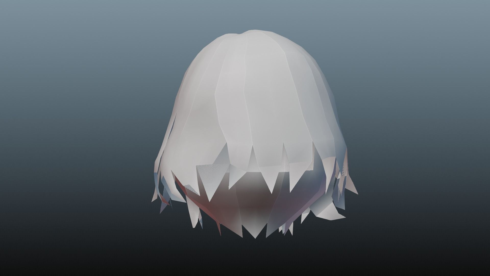 3D model Female hair low poly 4 color VR / AR / low-poly | CGTrader