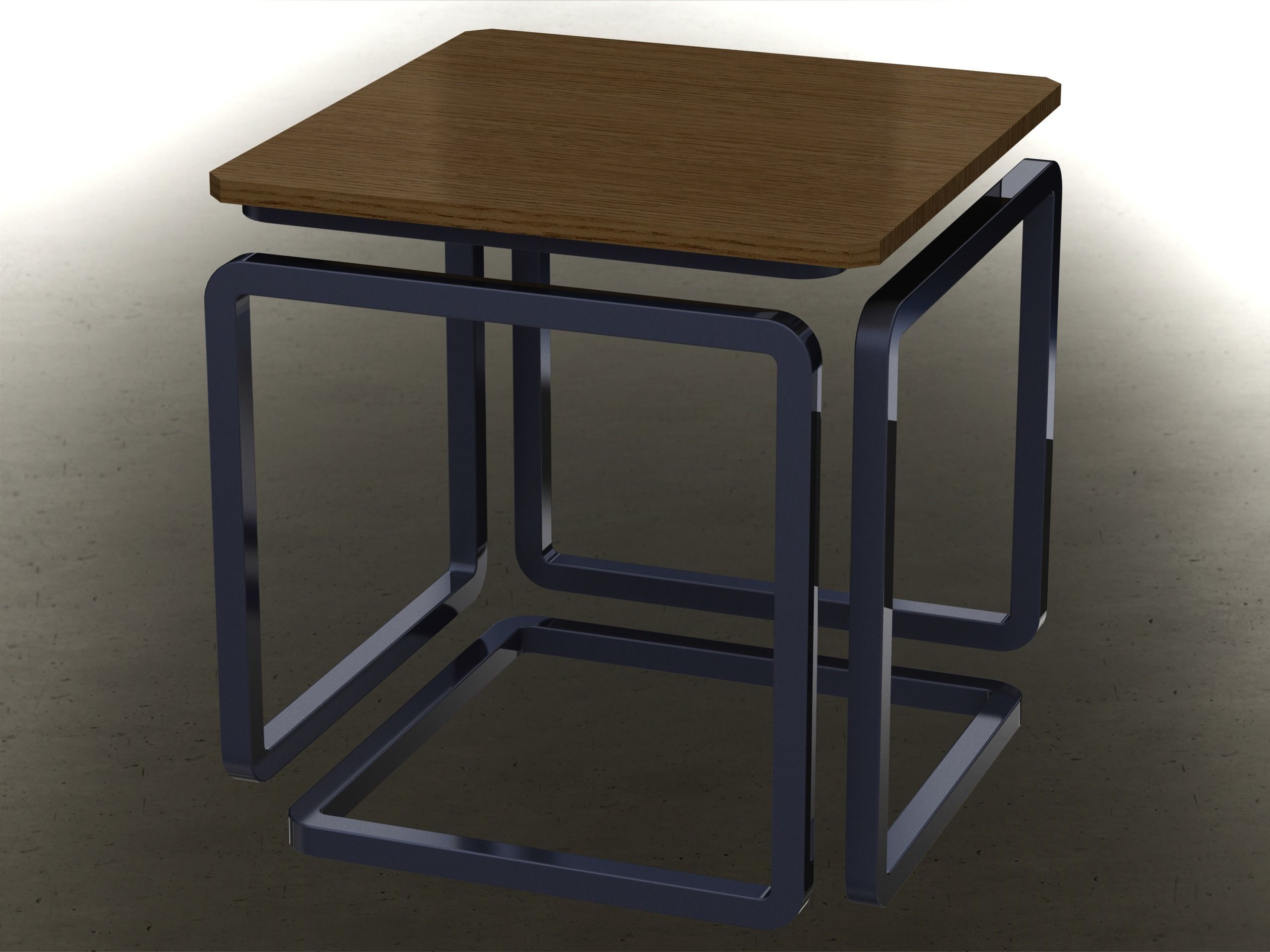 Infinity Cube Wood Table 3D model | CGTrader