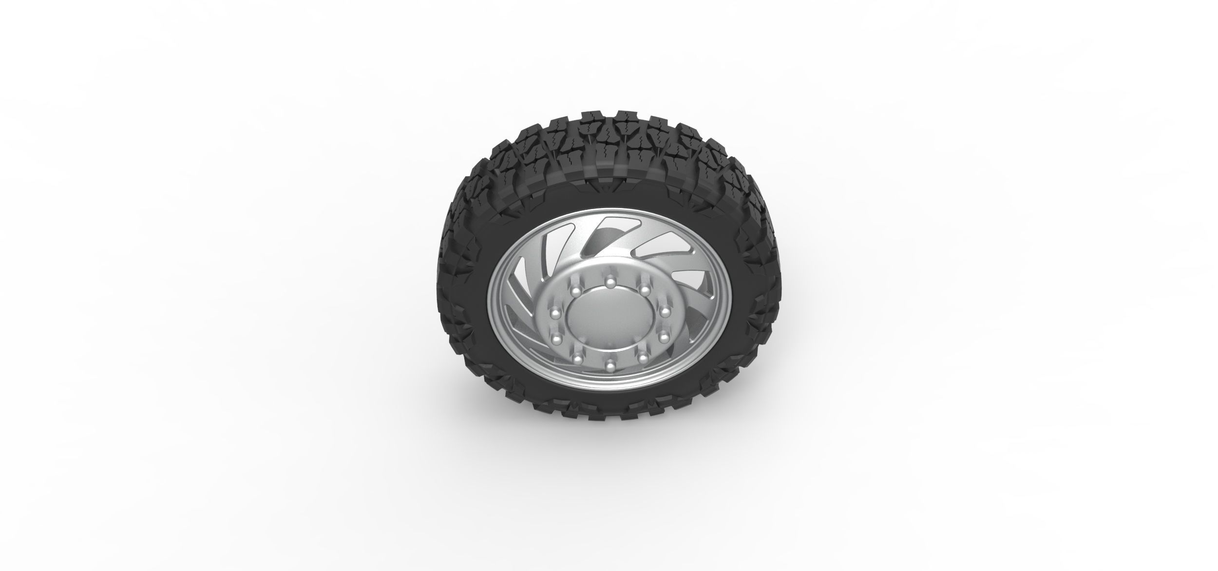 Front semi wheel for pickup V24 Scale 1 to 25 3D model 3D printable ...