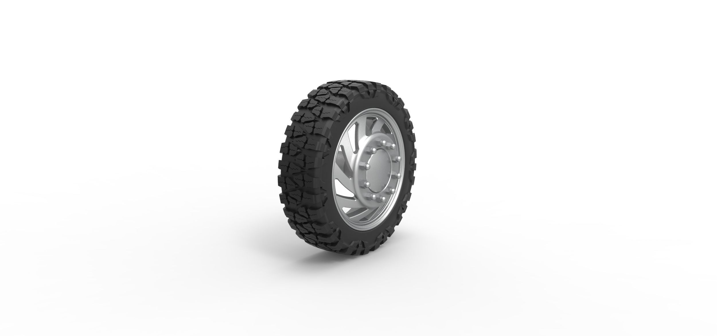 Front semi wheel for pickup V24 Scale 1 to 25 3D model 3D printable ...