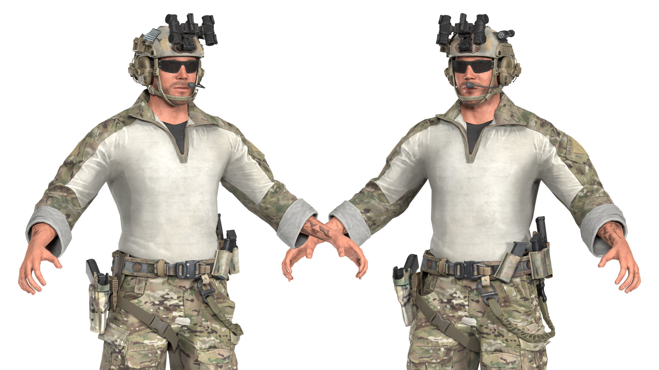 3D model CRYE PRECISION COMBAT UNIFORM VR / AR / low-poly | CGTrader