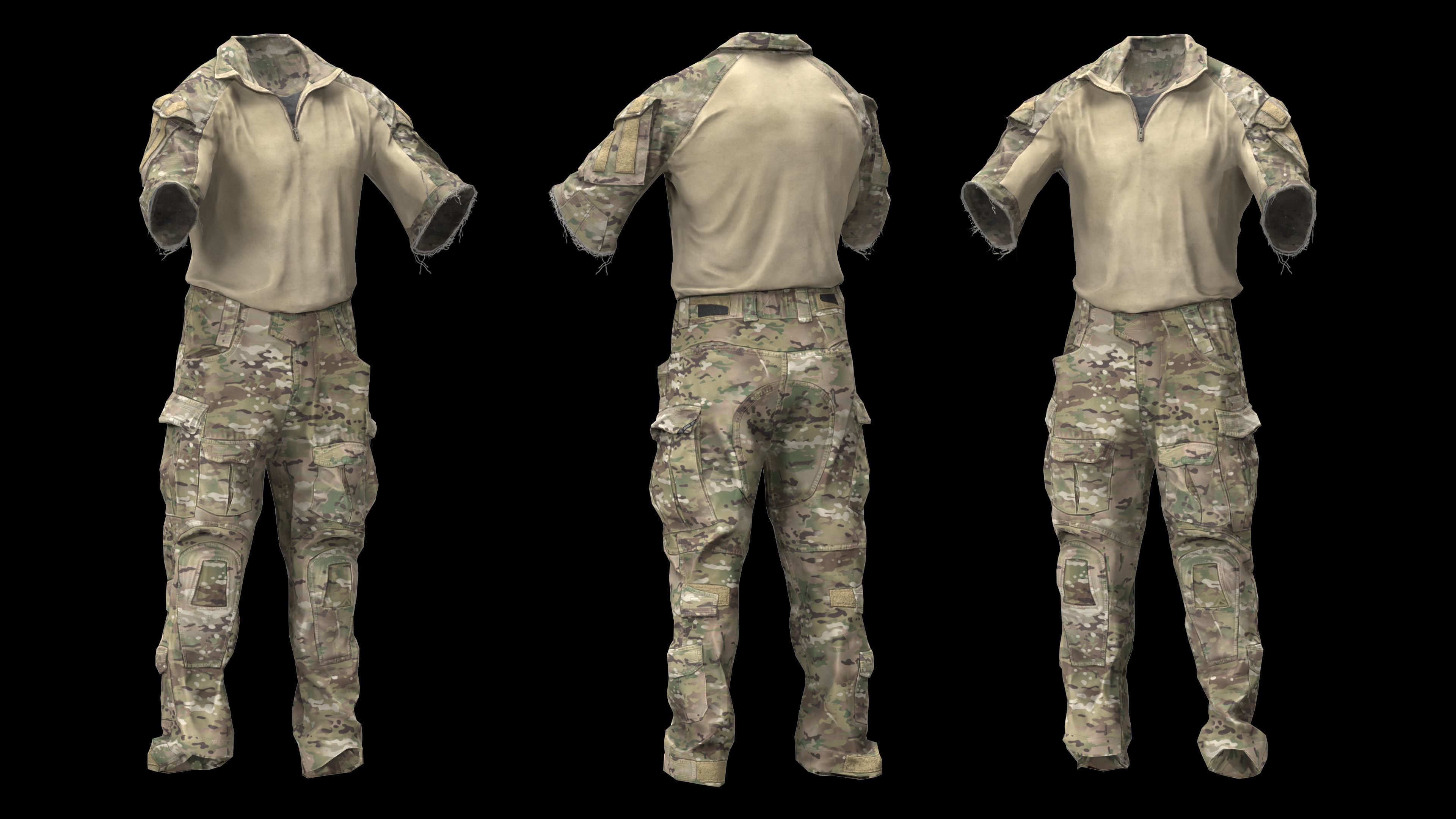 3D model CRYE PRECISION COMBAT UNIFORM VR / AR / low-poly | CGTrader