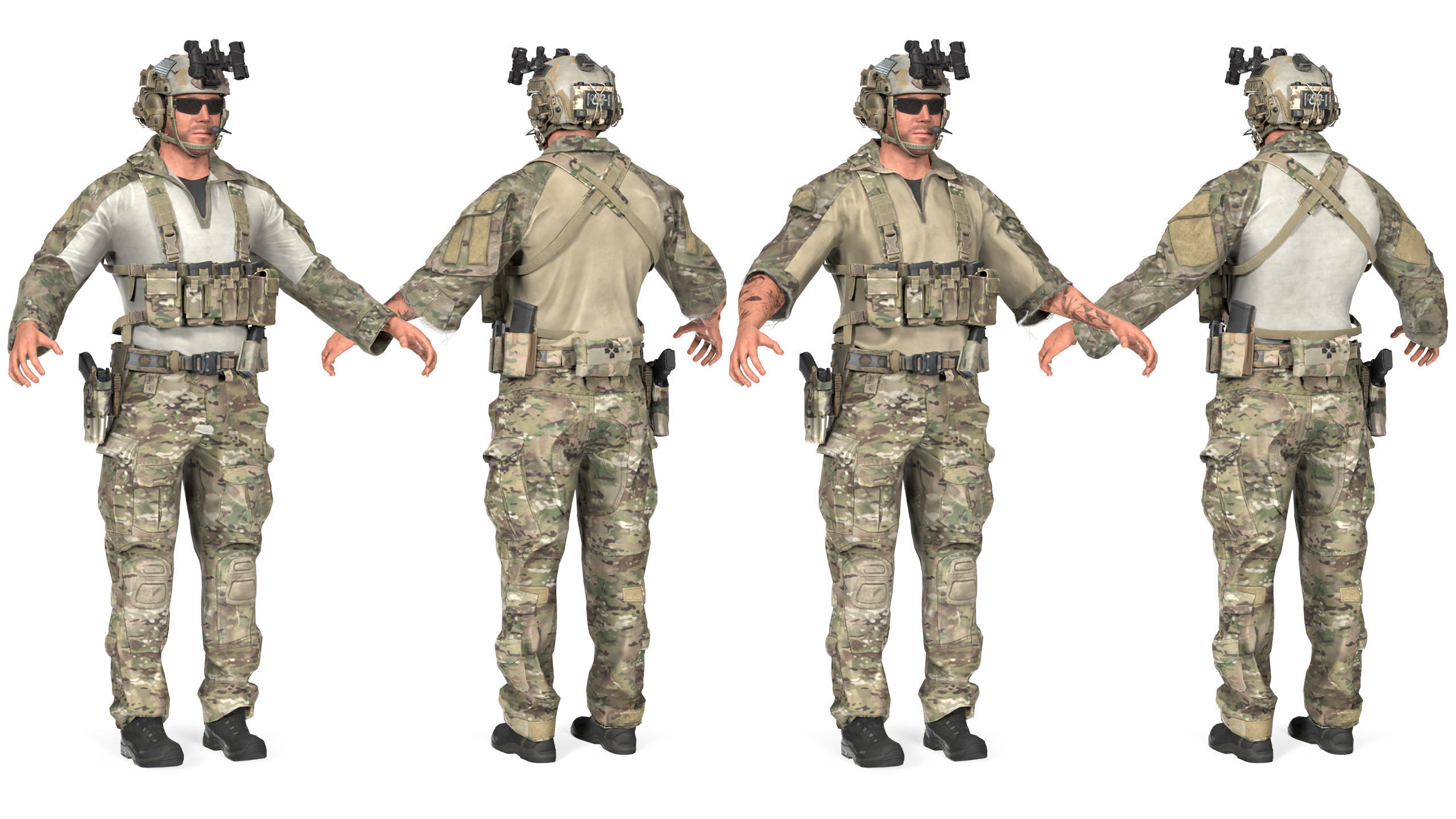 3D model CRYE PRECISION COMBAT UNIFORM VR / AR / low-poly | CGTrader