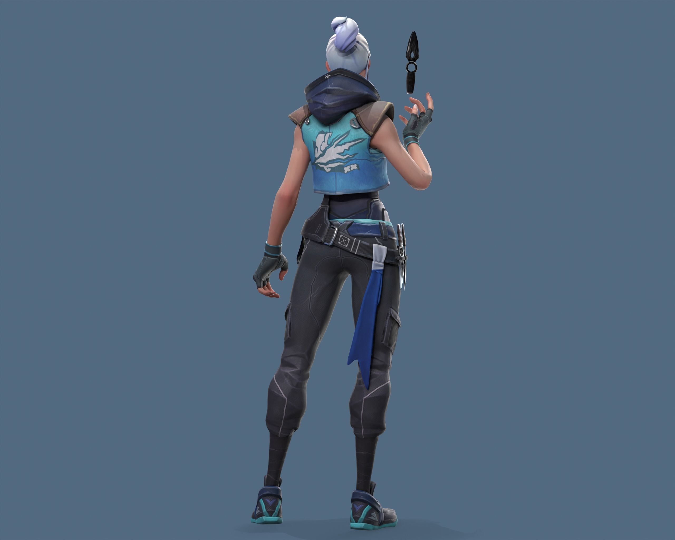 Jett Rig Valorant Free Vr Ar Low Poly 3d Model Rigged Cgtrader