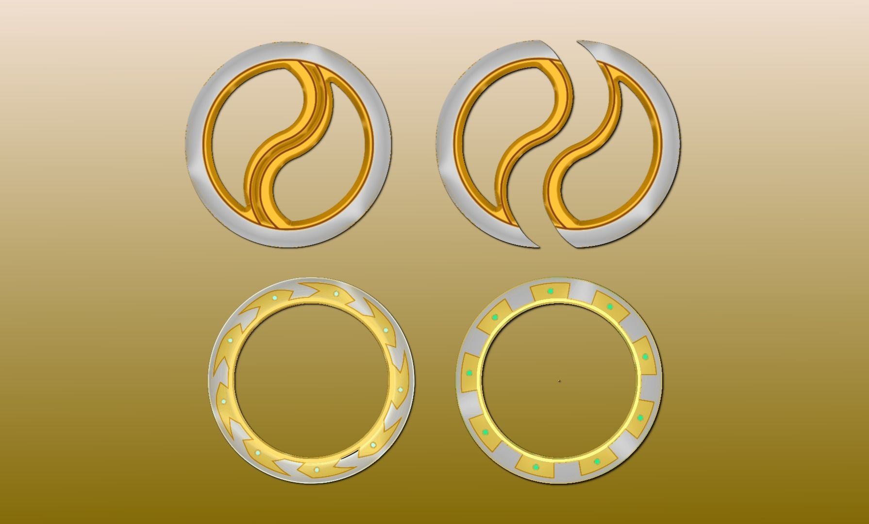 XENA WARRIOR PRINCESS CHAKRAMS MATCHING DISPLAY OPTIONS BY CC3D 3D ...