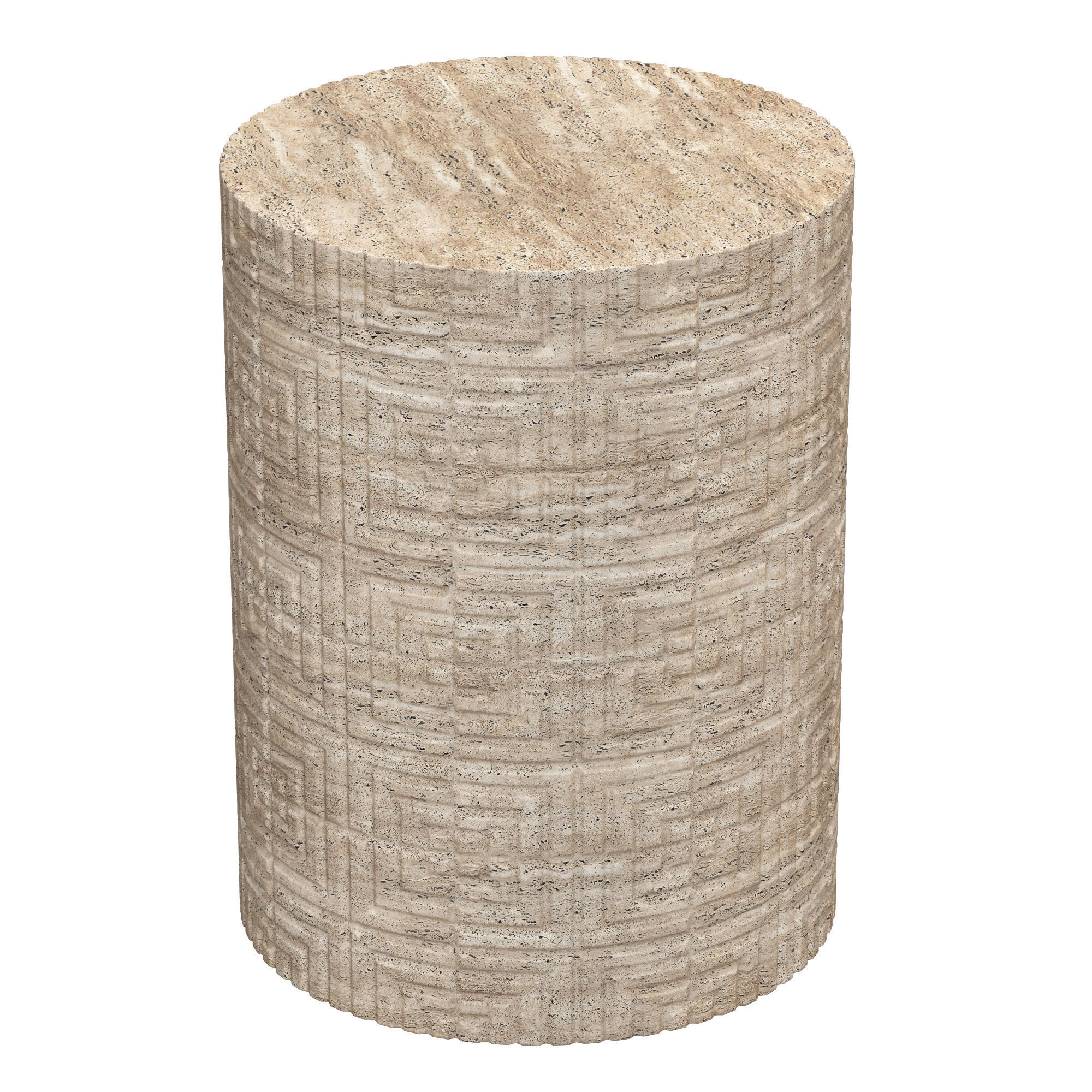 Travertine side table 3D model | CGTrader