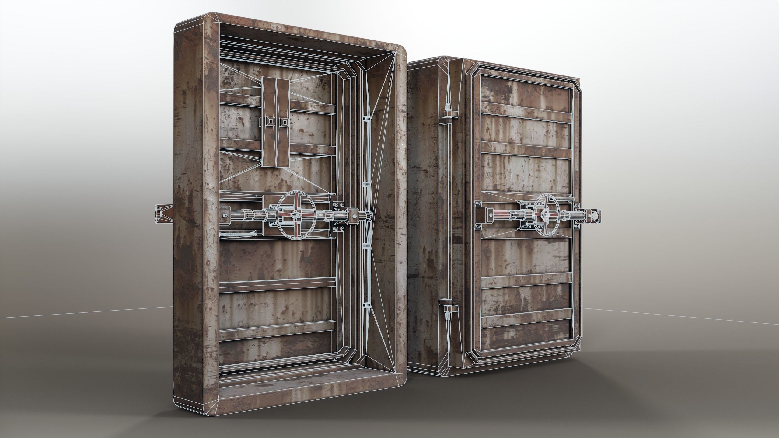 3D model Bunker door Pbr lowpoly bunker gate 03 VR / AR / low-poly ...