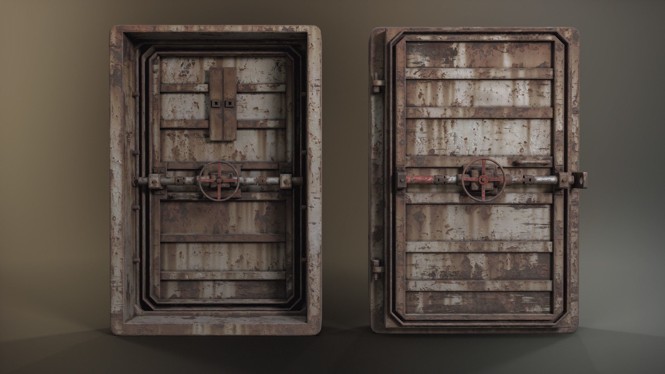 3D model Bunker door Pbr lowpoly bunker gate 03 VR / AR / low-poly ...