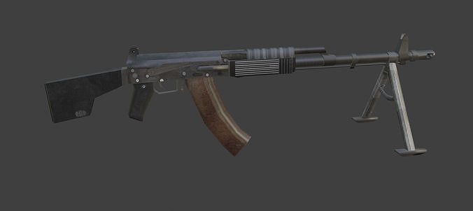 3D model weapon rpk gun VR / AR / low-poly | CGTrader