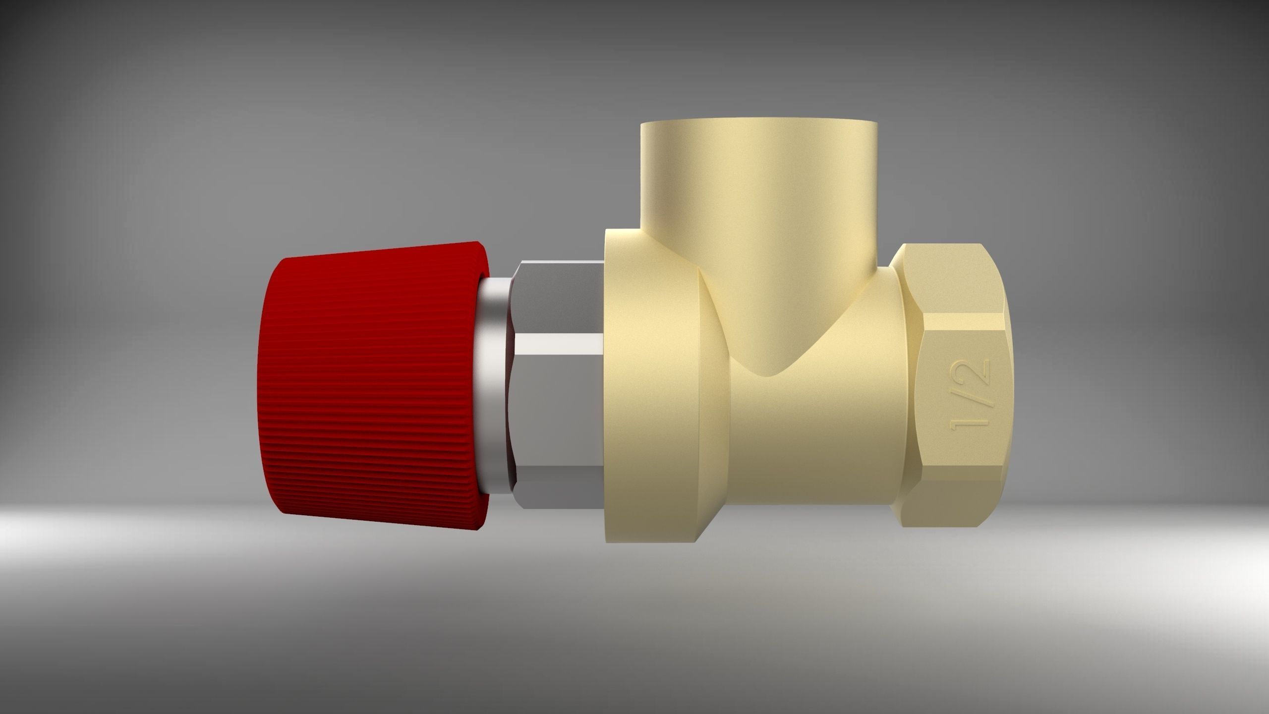 Pressure relief valve 3D model animated | CGTrader