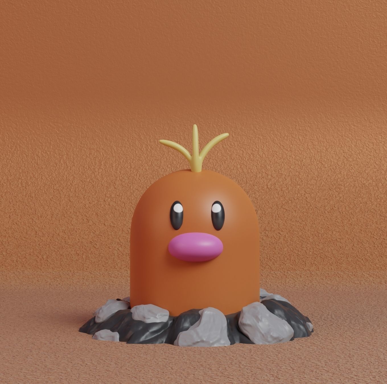 Pokemon - Alolan Diglett 3D model 3D printable | CGTrader