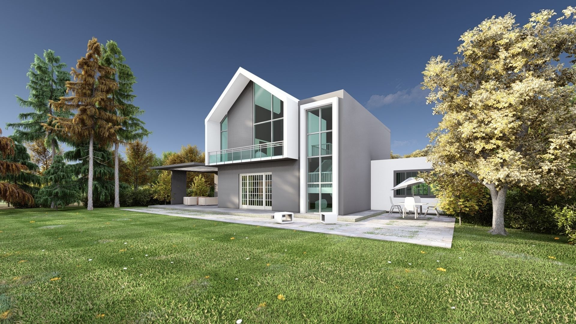 3D model Small family 3D modern House plan VR / AR / low-poly | CGTrader