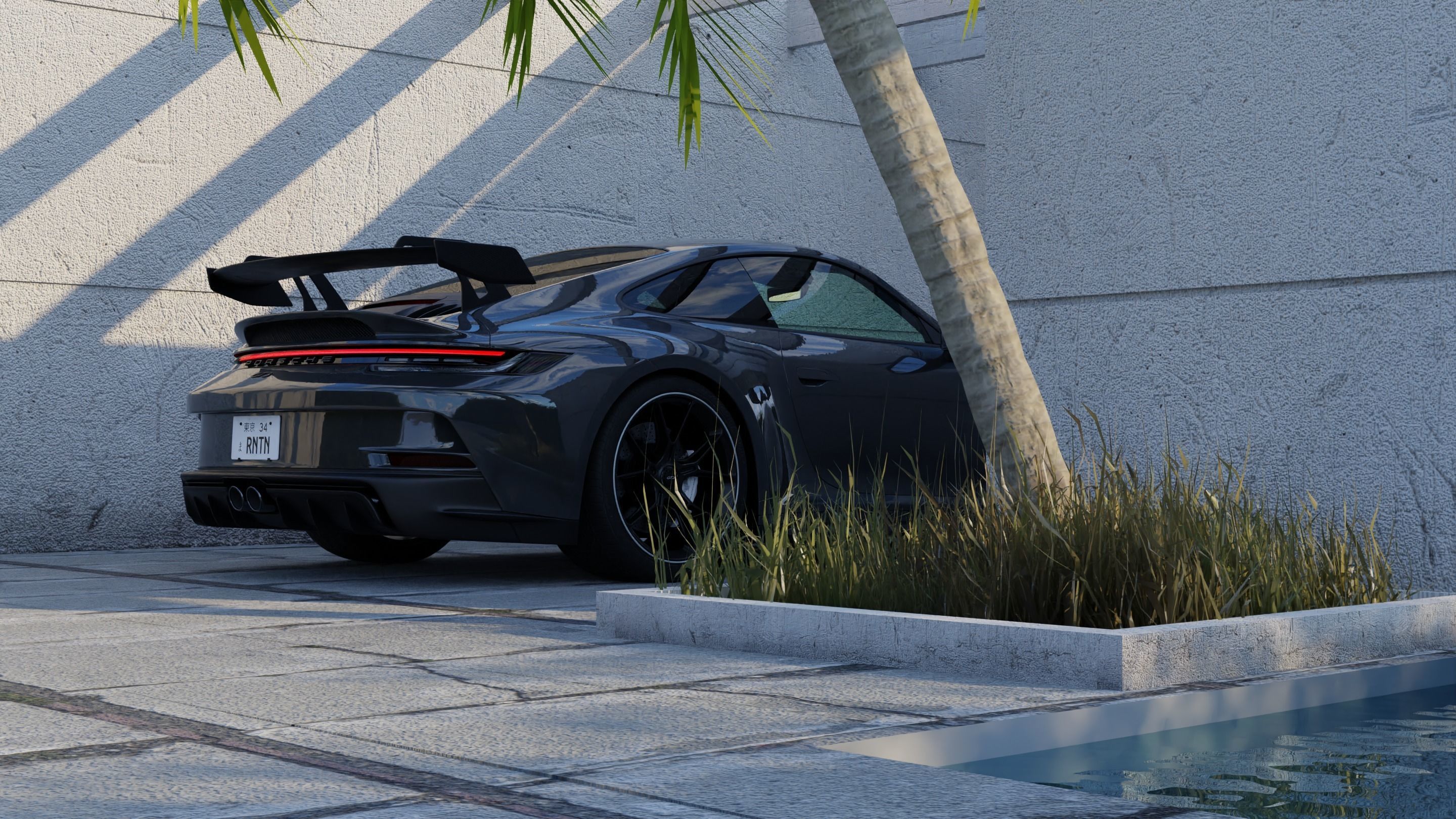 Automotive Render Scene 3D Blender File Textured 3D model | CGTrader