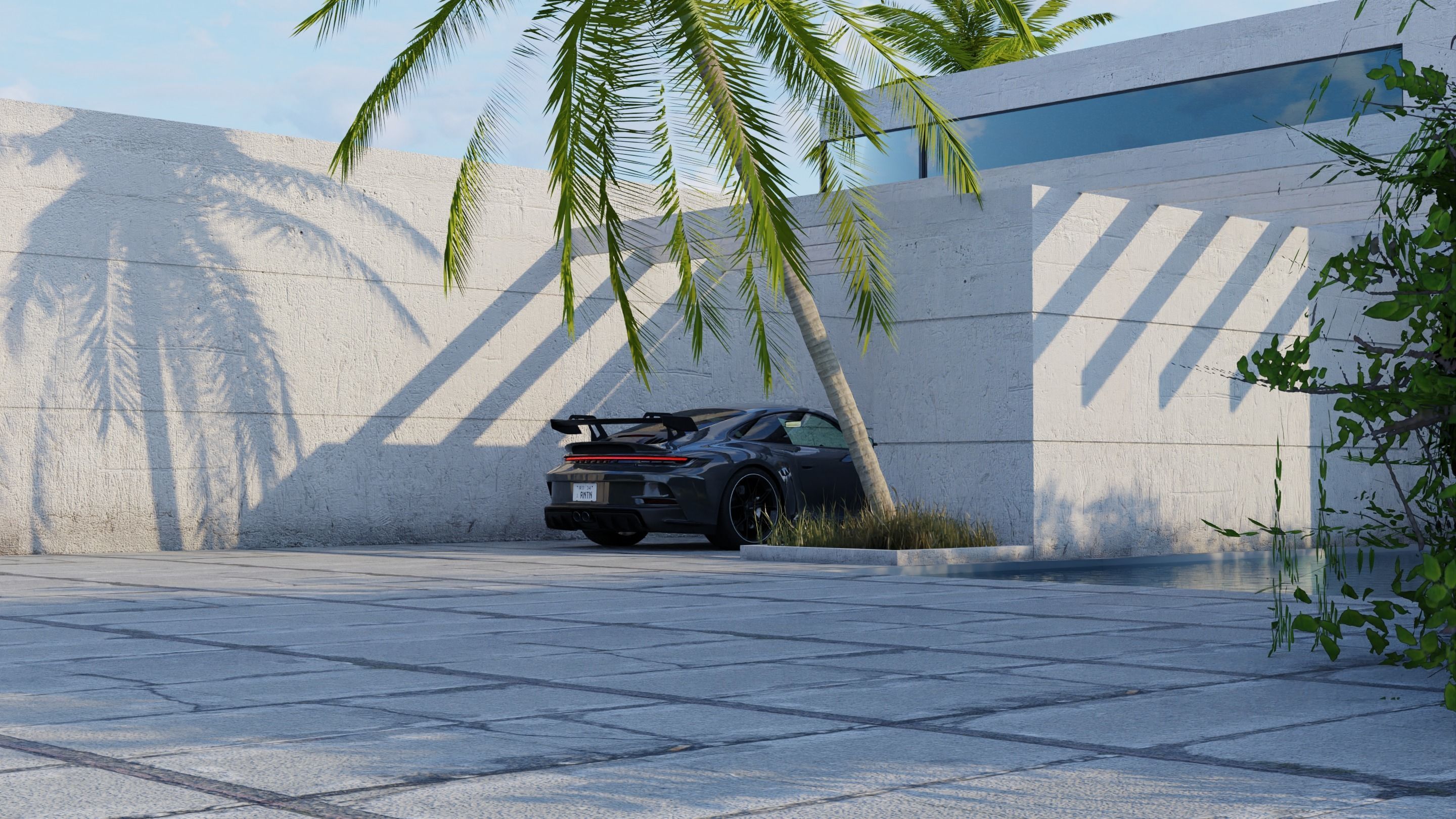 Automotive Render Scene 3D Blender File Textured 3D model | CGTrader