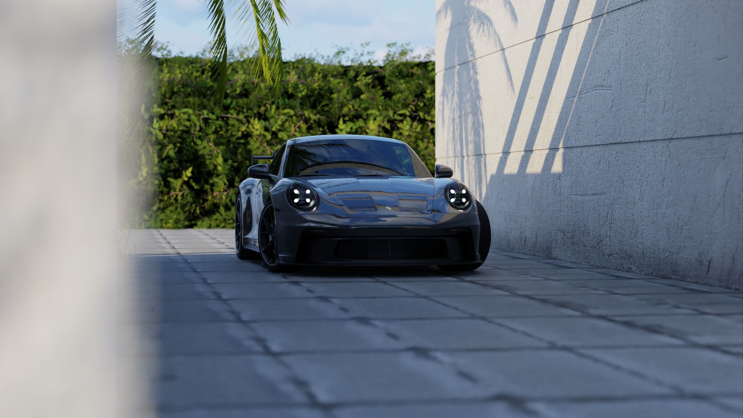 Automotive Render Scene 3D Blender File Textured 3D model | CGTrader